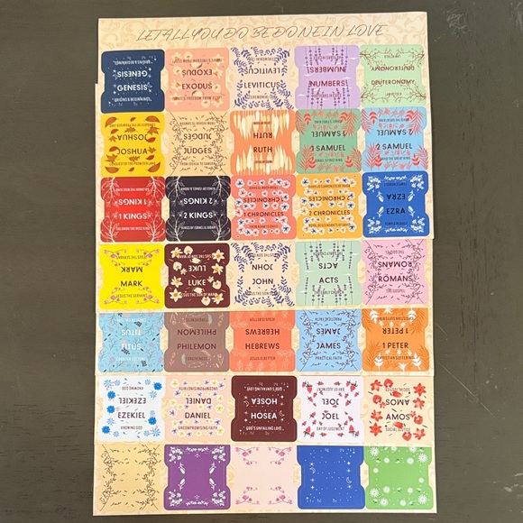 Office | Bible Book Page Marker Stickers Nwt | Poshmark